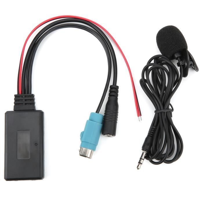 MAG Adaptateur câble AUX Bluetooth 5.0 avec microphone pour Alpine KCE ...