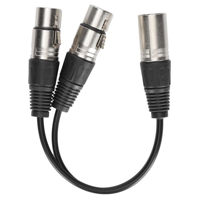 Câble XLR Mâle vers Double XLR Femelle - Cdiscount TV Son Photo