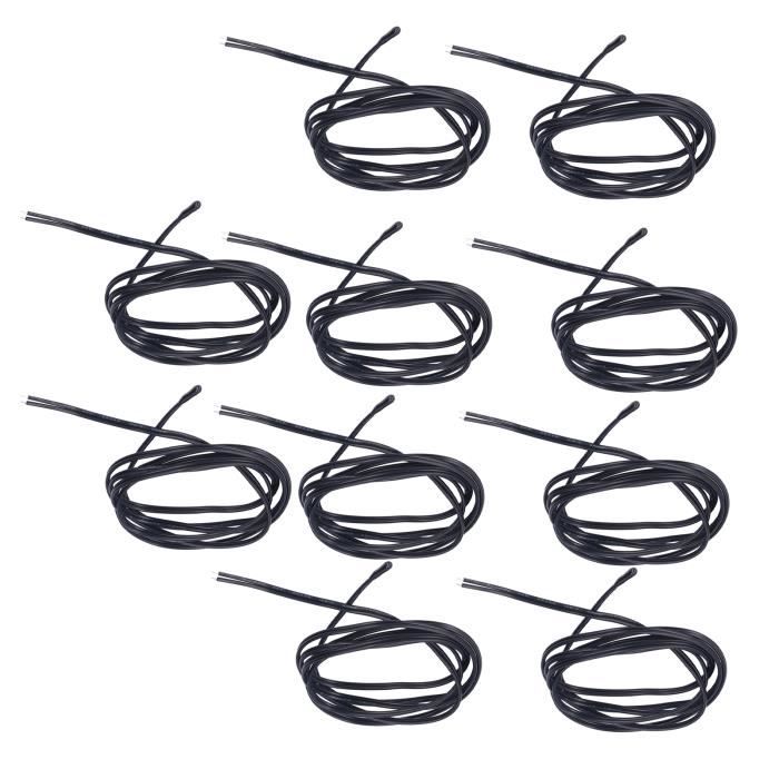 10PCS Capteur de thermistance NTC résine époxy PVC sonde de température ...