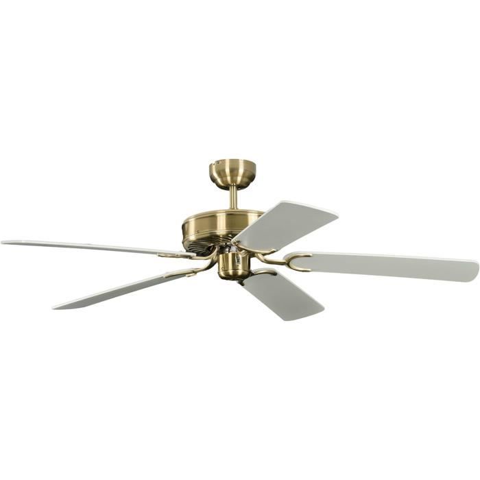 Ventilateur De Plafond Sans Éclairage Potkuri Laiton Antique, Lames ...