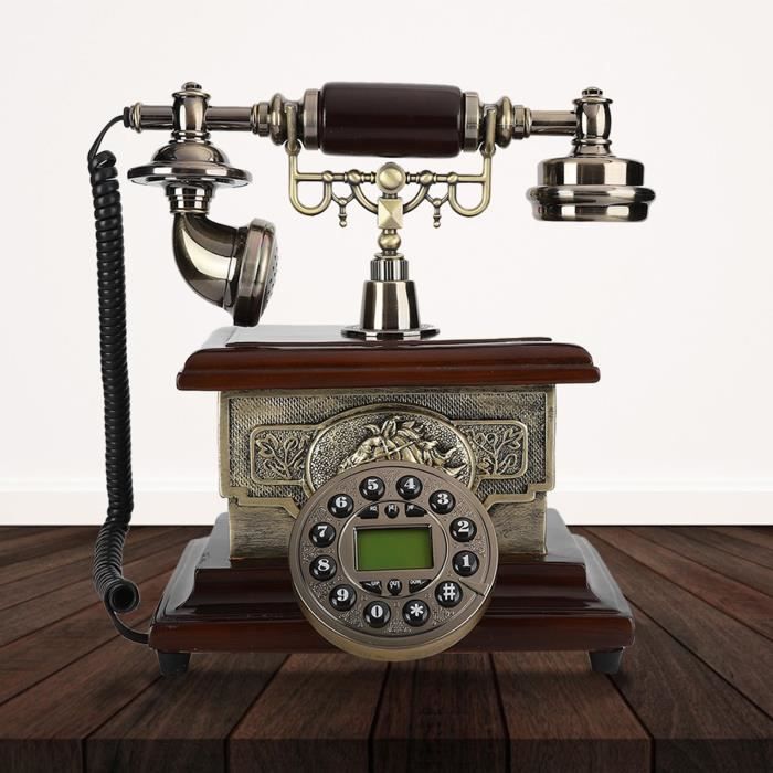 ASHATA Retro Telephone, Vintage Antique Retro Caller ID Handset Desk ...