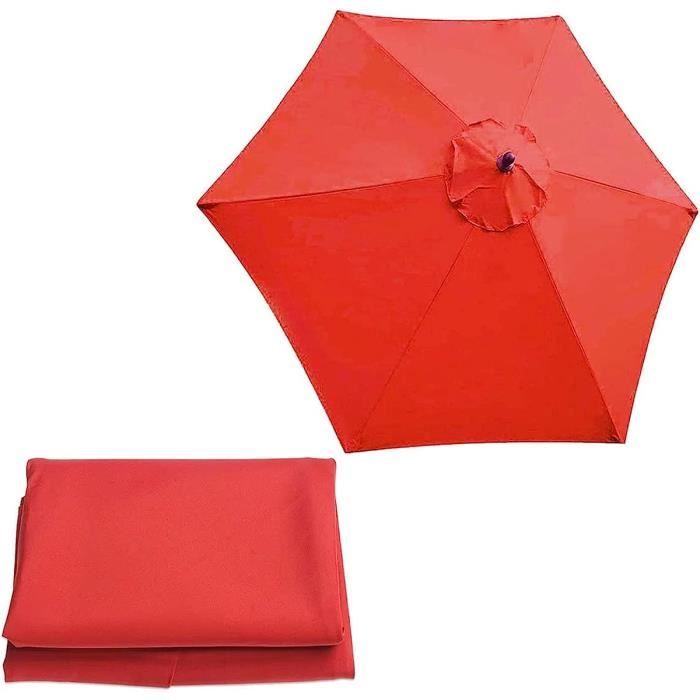 Toile de parasol de jardin de 2.7M-3.0M pour 6-8 bras de TRAHOO - Rouge ...