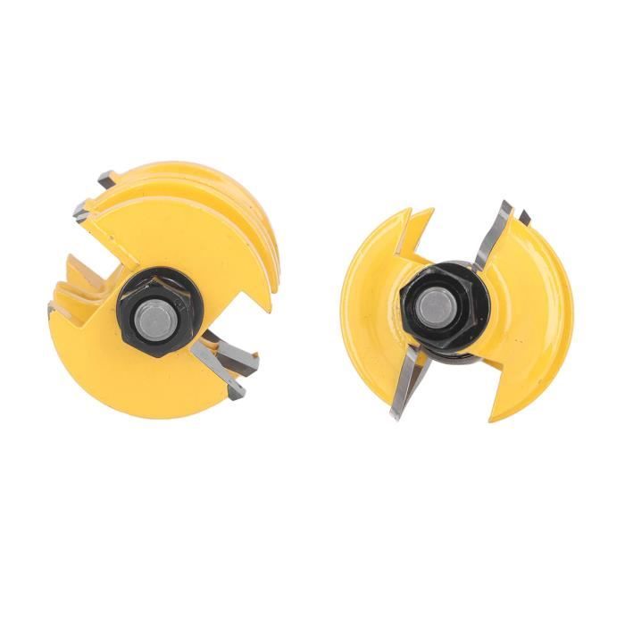 SUC-Bit de routeur à tenon pour porte d'entrée 2PCS Router Bit Set ...
