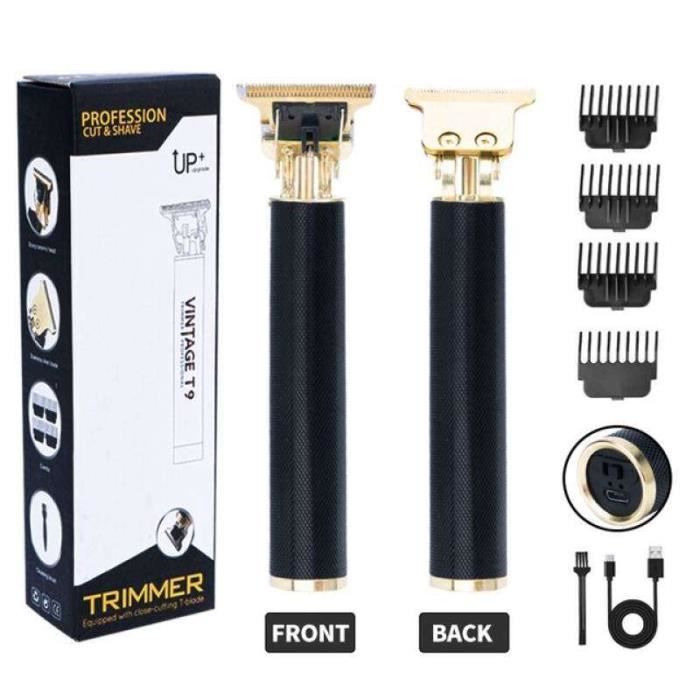 AS09745-TONDEUSE CHEVEUX.Tondeuse électrique T9 pour hommes. Rechargeable par USB. rasoir sans ...
