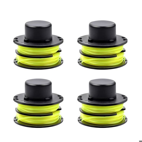 Lot de 4 bobines de fil pour Ryobi RAC119, compatible avec Ryobi RLT3025F/S, RLT3525S, bobine de ...