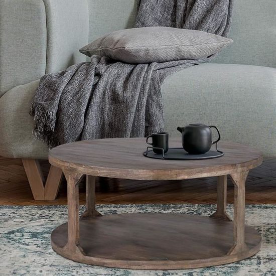 TABLE GIGOGNE WOMO-DESIGN Table Basse Orientale Utrecht Ø75x35 cm Rond ...