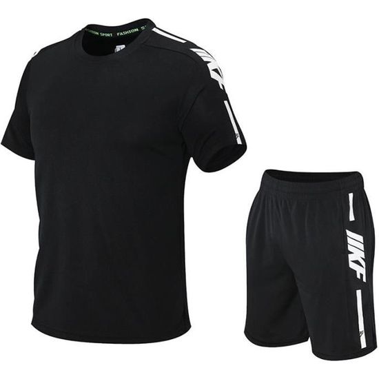 Ensemble de Vetement Sport 2 Pieces Homme T-Shirt et Short Ete ...