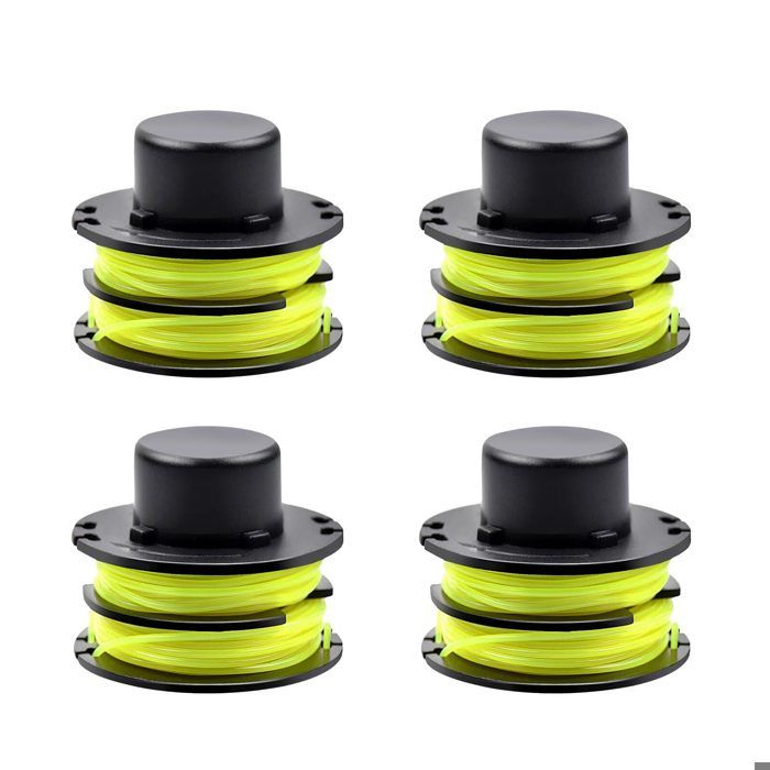 Lot de 4 bobines de fil pour Ryobi RAC119, compatible avec Ryobi RLT3025F/S, RLT3525S, bobine de ...
