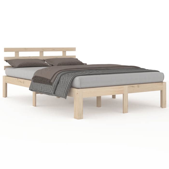 Lit Double Contemporain | Cadre de lit |sans matelas|bois massif ...