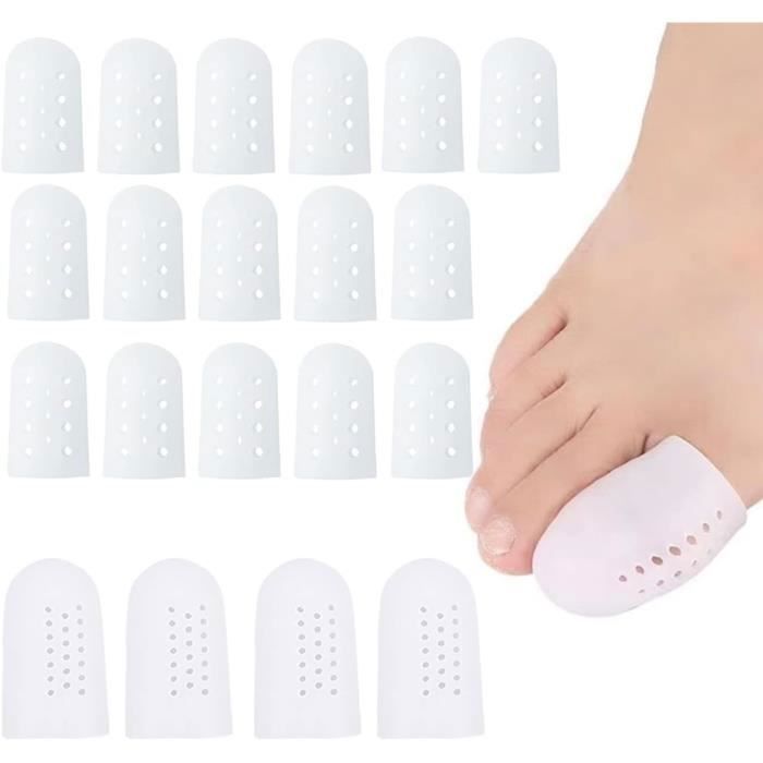 20 Pièces Protège Orteil Silicone, 4 Protection Gros Orteil, 16 Petite ...