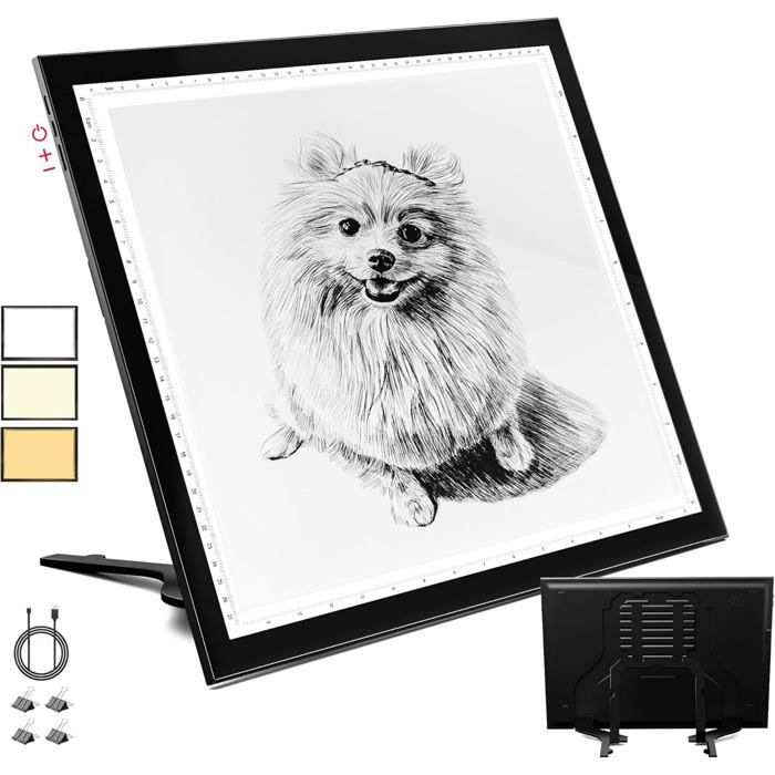Tablette lumineuse A3 - FEBEST - 42x32 cm - 3 couleurs de lumière ...