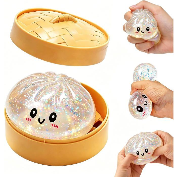 Dumplings Squishy, Cute Glitter Rainbow Dumplings Squishiest avec ...