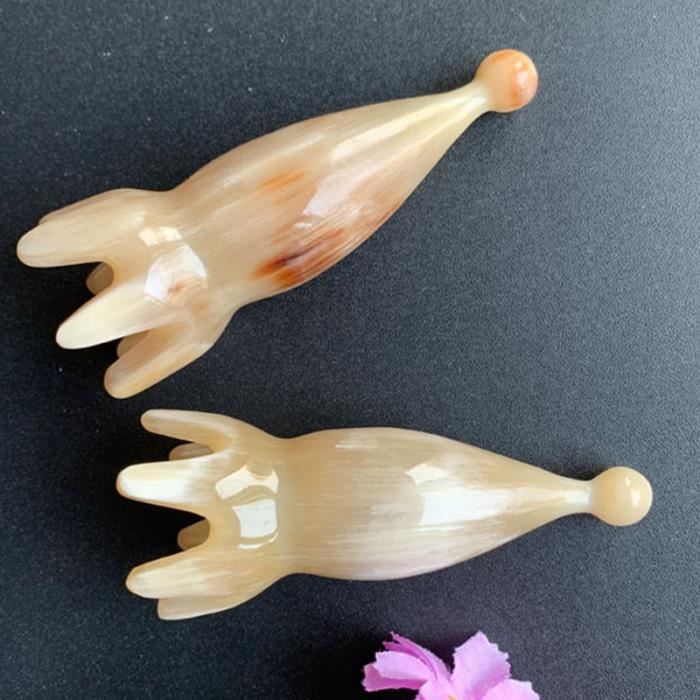 1pc corne blanche 7-9cm-Ohio eur de tête de corne naturelle, peigne de ...