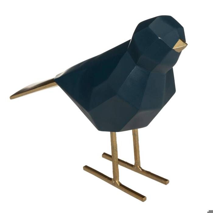 Objet déco Oiseau Origami en résine H 16 cm Bleu - ATMOSPHERA - Objet ...