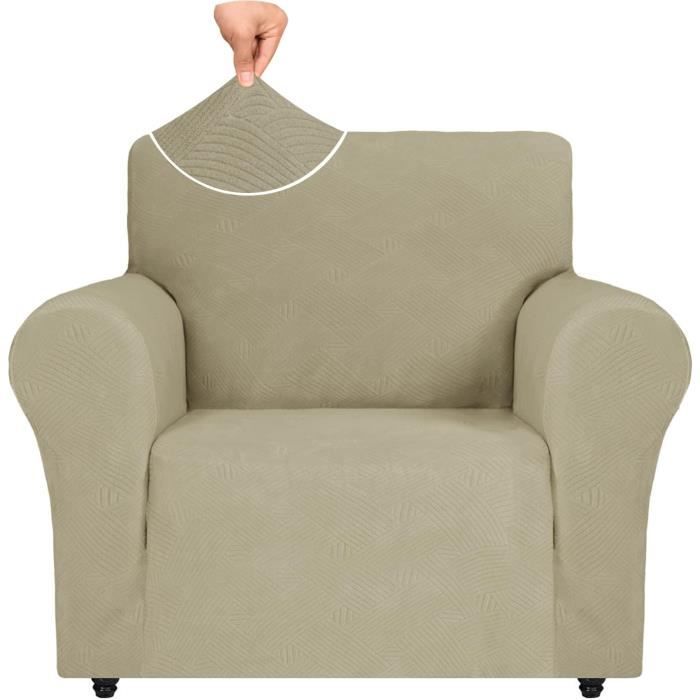 Housse de Fauteuil Extensible, Housse Canapé 1 Place avec Accoudoirs ...
