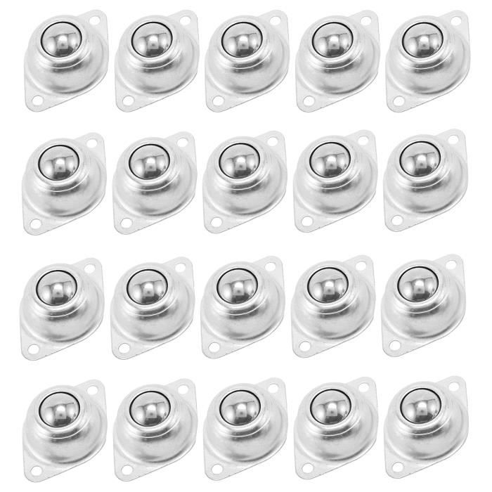 Lot de 20 roulettes pivotantes universelles en acier pour robot de ...