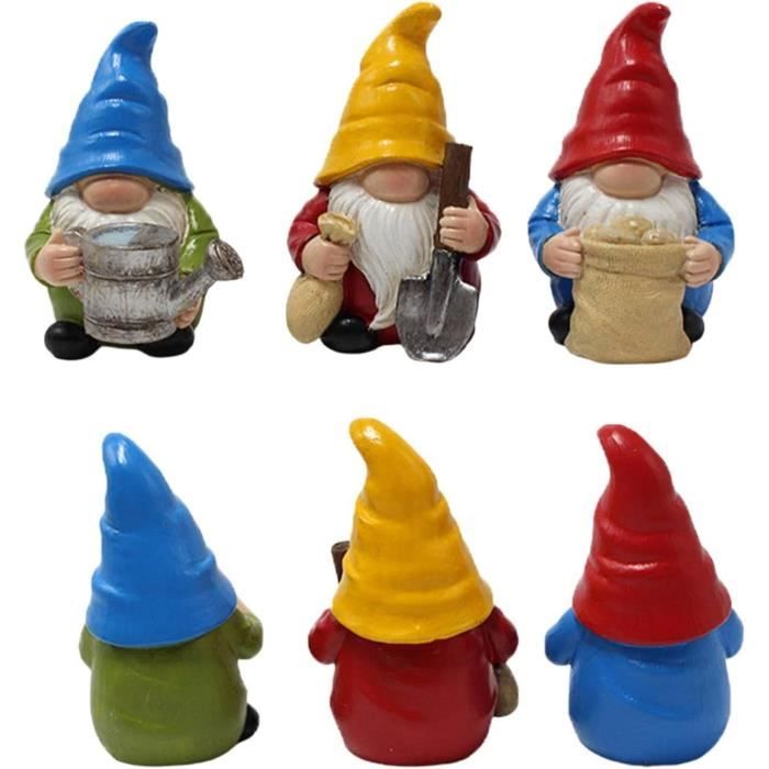 Statue De Nain De Jardin Peinte À La Main - Couple De Gnomes Amoureux ...
