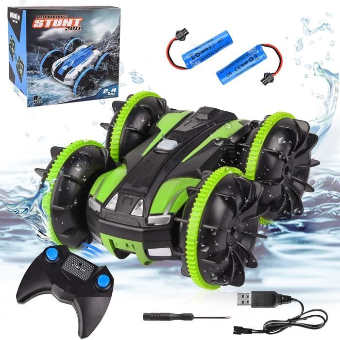 Ulikey Voiture Télécommandée Amphibie Voiture Telecommandé Enfant 4WD Voiture RC Voiture ...