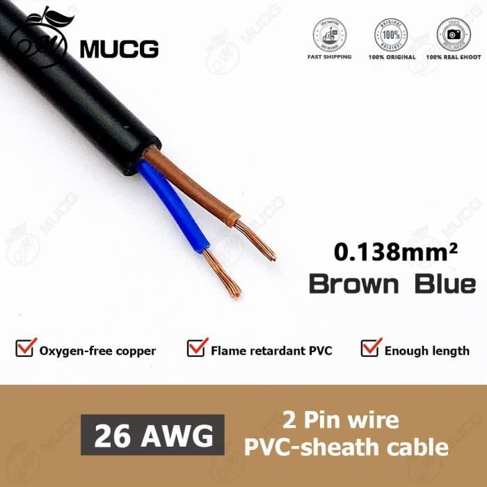 Câble-fil - - 2C-26AWG-0.138mm2-20M - Cuivre, PVC - Couronne ...