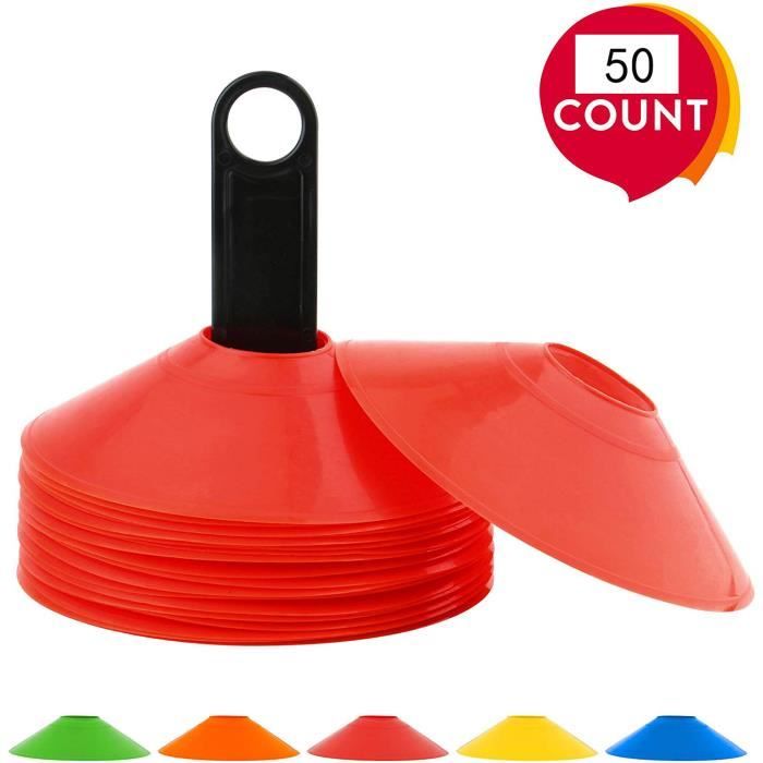 {Yokata} Lot de 50 Rouge Plots de Marquage pour Football Cône d ...