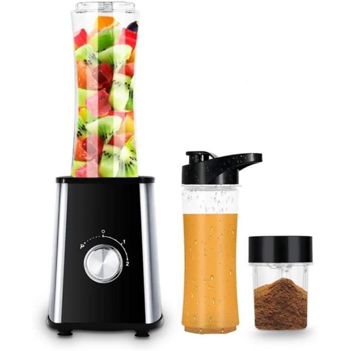 Blender, Mixeur À Haute-Puissance 300W Avec 4 Lames En Acier, Mélangeur ...