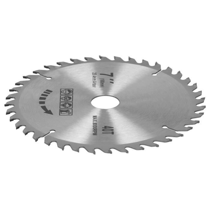 Cikonielf Lame de scie ronde 7x40T 180mm lame de scie carbure cimenté ...