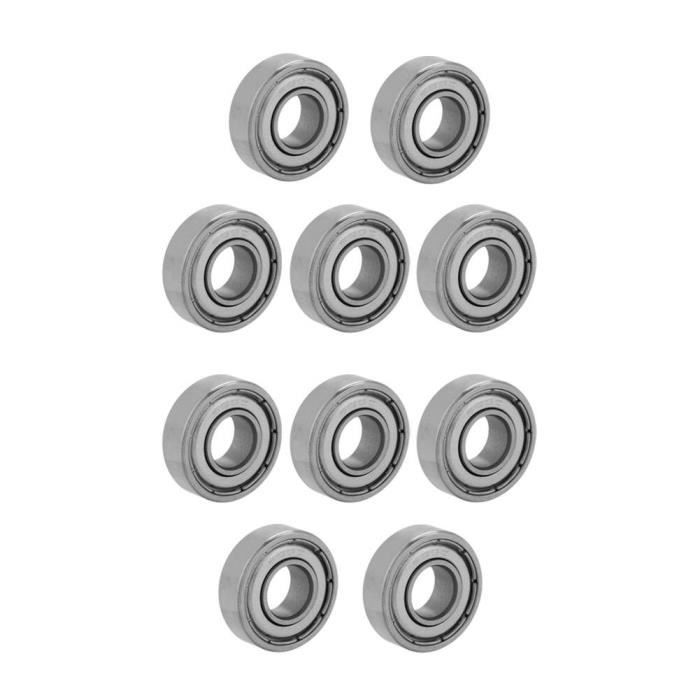 Fdit Roulement en acier 10pcs 698ZZ Roulements à billes miniatures en ...