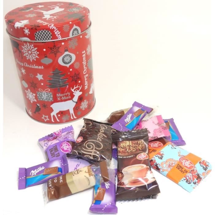 BOITE BISCUITS RONDE ROUGE NOEL - Cdiscount Au quotidien