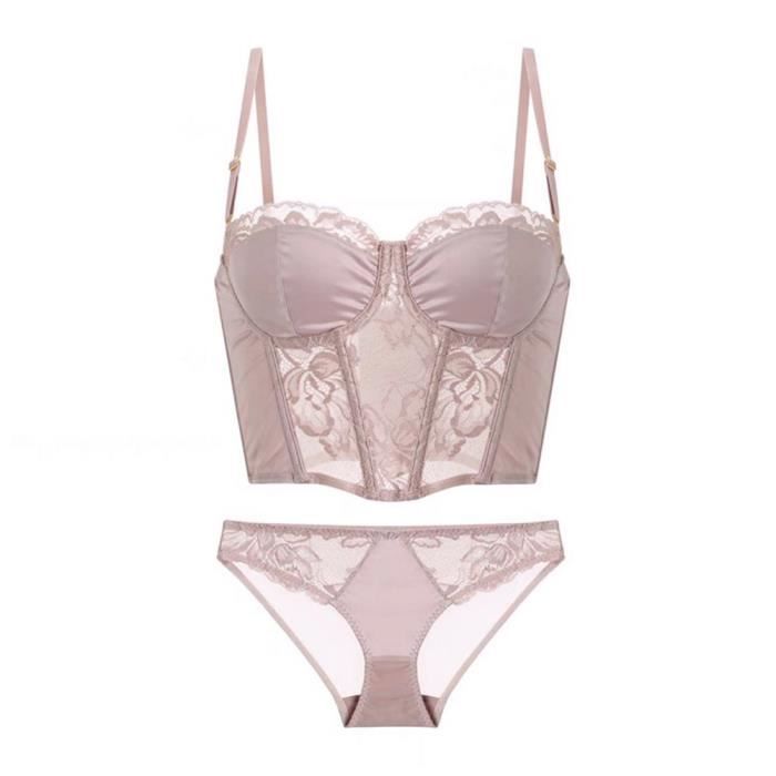 Femme Ensemble Soutien Gorge En Dentelle Armature Soutien Gorge Crop