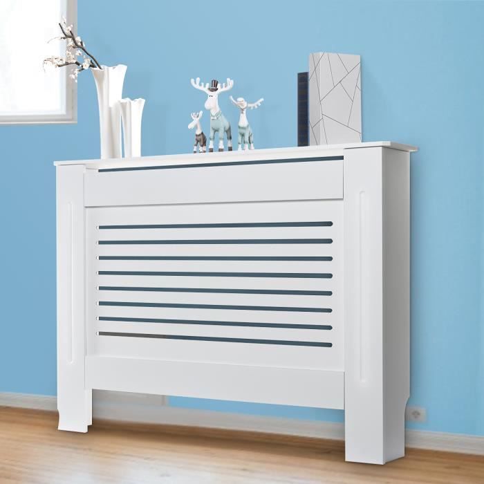 Cache-radiateur en bois MDF Blanc 82 x 112 x 19 cm - Cdiscount Bricolage