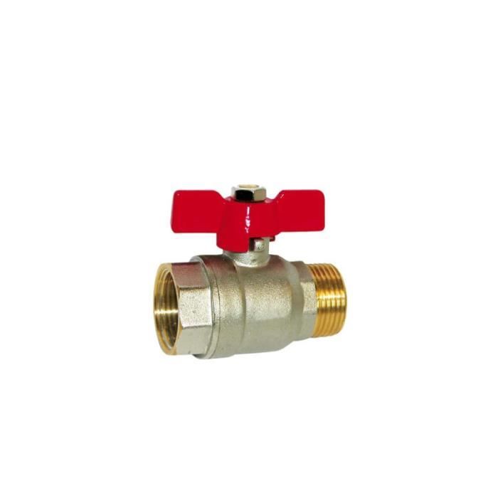 Vanne à Sphère En Laiton Sferaco Manette Papillon 1 2 M F 83179 M