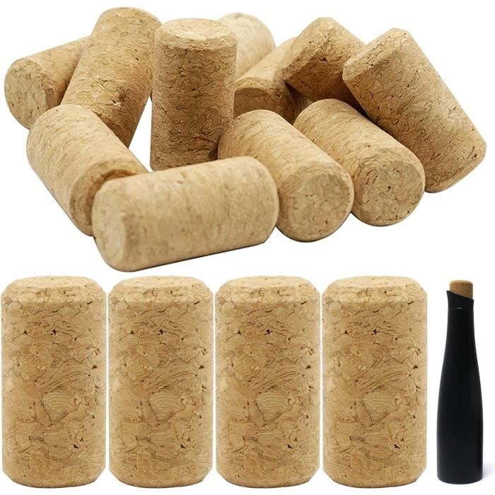 Lot de 20 Bouchon Liege Bouteille Vin Réutilisable, Boule de Liège Bouchons Coniques en liège de ...