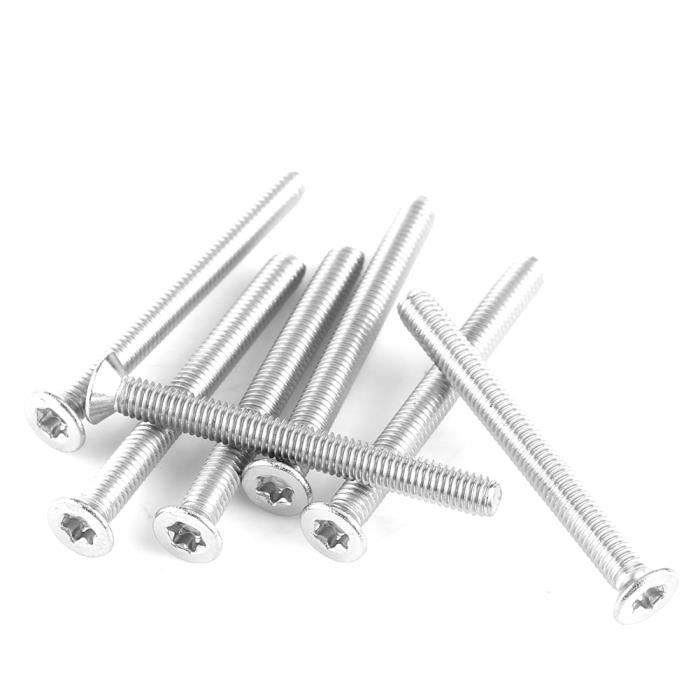 VBESTLIFE Vis étoile Lot de 50 boulons mécaniques à tête plate fraisée M3 Star Screws (M3×16 ...