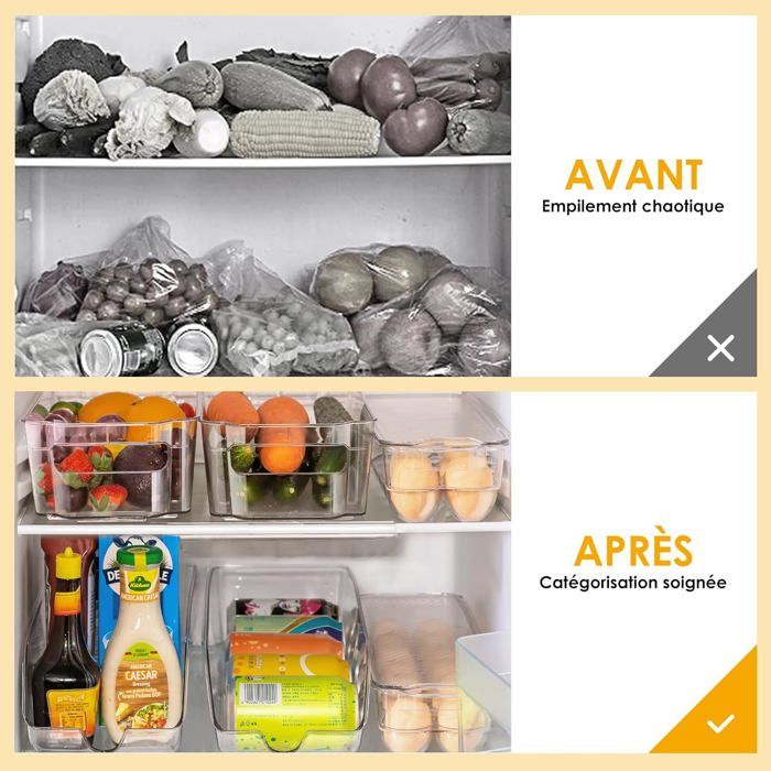 Ensemble de 13 Boite de Rangement Frigo Empilable Rangement Frigo ...