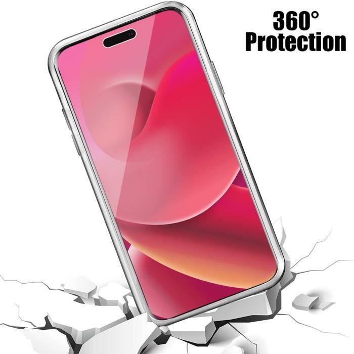 Coque Intégrale iPhone 14 Protection Silicone Antichoc PC Transparent ...