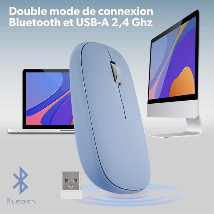 T‘Nb Souris Sans Fil Design Tendance Coloré, Double Connexion Bluetooth ...