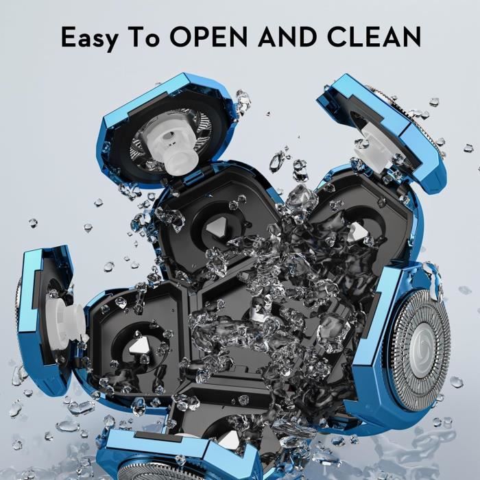 Tête De Rasoir Électrique Pour Homme Chauve, Tête De Rasoir Sèche Et Humide, Avec 6 Anneaux ...