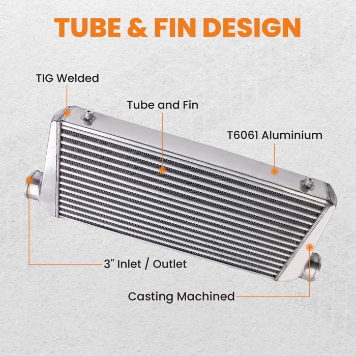 Intercooler Universel 600 x 300 x 76 mm refroidisseur intermédiaire ...