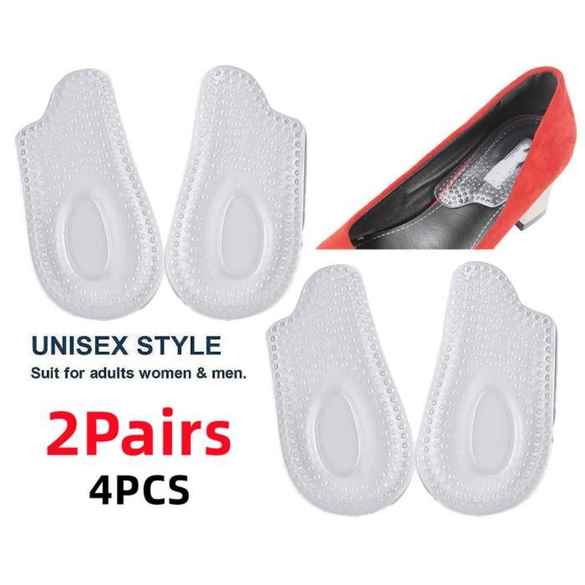 Talonnette,Semelle Orthopédique de Massage Antidérapante,Protège Talon ...