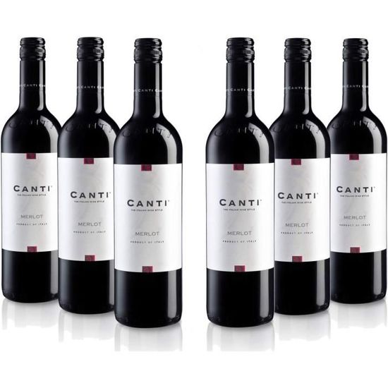 Vins Rouges - Merlot Vin Rouge Italien Set 6 Bouteilles X 75 Cl - La ...