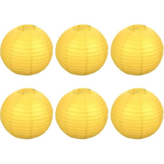 12 Pouce Papier Lanternes, 6 Paquet Rond Pliable Suspendu Lampe Ombre Pour Mariage Maison Fête ...