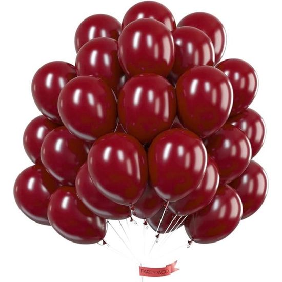 Bordeaux ballon, 50 pcs 12 pouces rouge foncé ballon baudruche vin ...