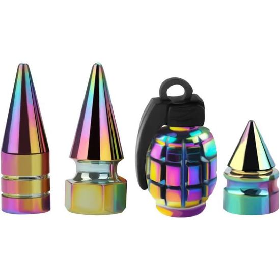 4 Bouchon Valve Pneu Voiture Moto Autour Roue Alumini - Cdiscount Auto