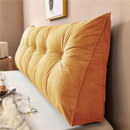Coussin,Grand coussin en velours avec fermeture éclair, tête de lit ...