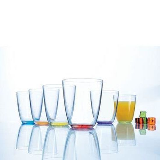Set de 6 Verres à Eau 31 cl Concepto Crazy Colors - Cdiscount Maison