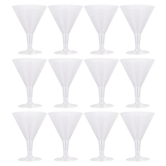 12pcs verre à cocktail jetable en plastique tasses à champagne en ...