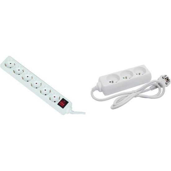 Multiprise De Table Avec Interrupteur,6 Prises,1,4 M,H05Vv-F 3G1,5 Mm² ...