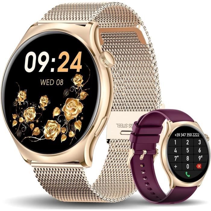 Montre Connectée Femme ave Assistant Vocal 1,43'' AMOLED Écran-IP67 ...