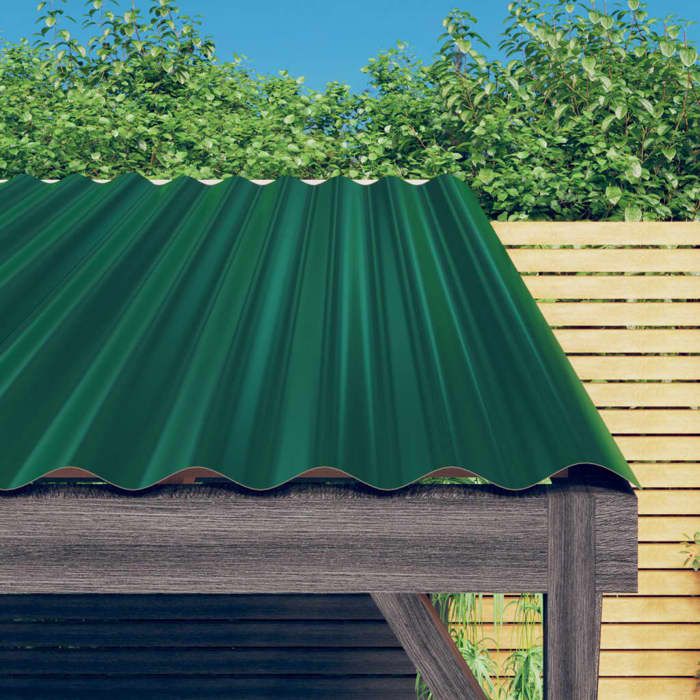 Panneaux de toiture en acier galvanisé - vidaXL - 12 pièces - 100x36 cm ...