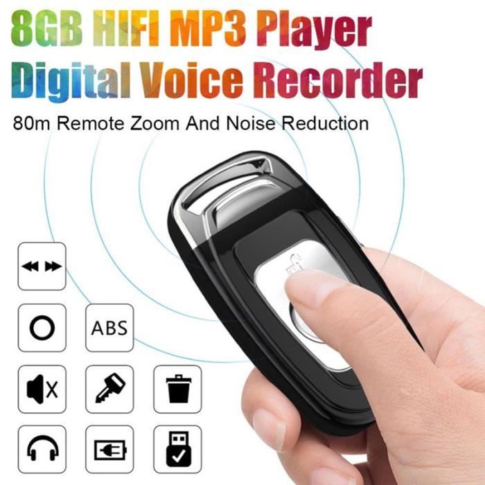 8G - Mini enregistreur Audio numérique, petite clé de voiture, Micro ...